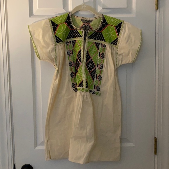 Tops | Vintage Boho Linen Embroidered Tunic | Poshmark